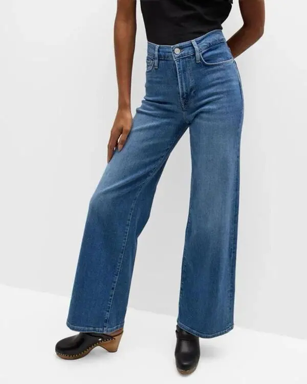 FRAME Le Slim Palazzo Jeans - Blue