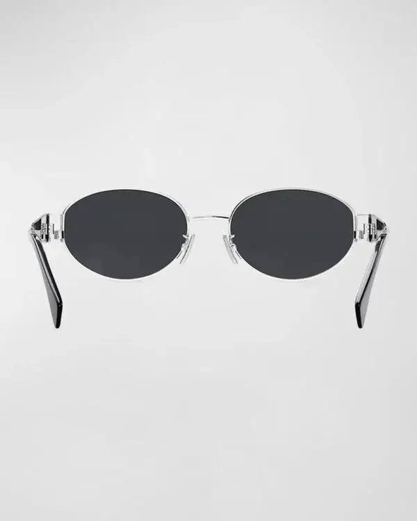 Celine Triomphe Oval Sunglasses - Smoke