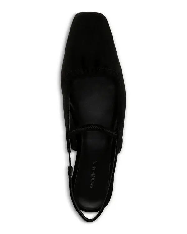 Vince Venice Slingback Flats - Black Suede