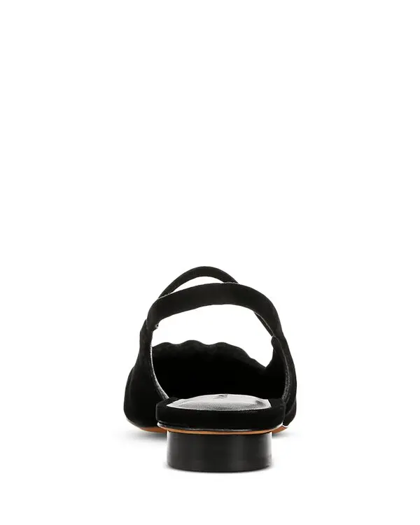 Vince Venice Slingback Flats - Black Suede