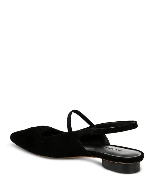 Vince Venice Slingback Flats - Black Suede