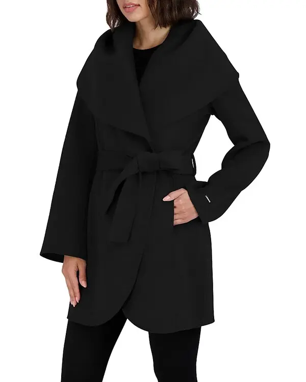 Tahari Marilyn Belted Coat - Black