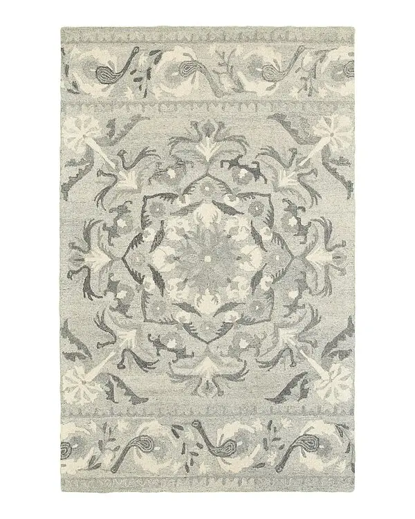 ORIENTAL WEAVERS Craft 93001 Area Rug, 3'6 X 5'6 - Ash/ivory
