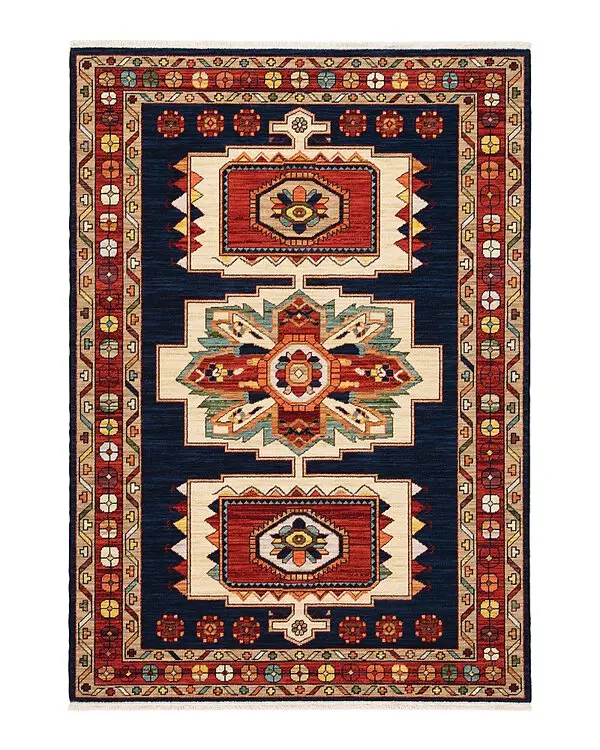 ORIENTAL WEAVERS Lilihan 090b6 Area Rug, 2' X 3 - Blue/red