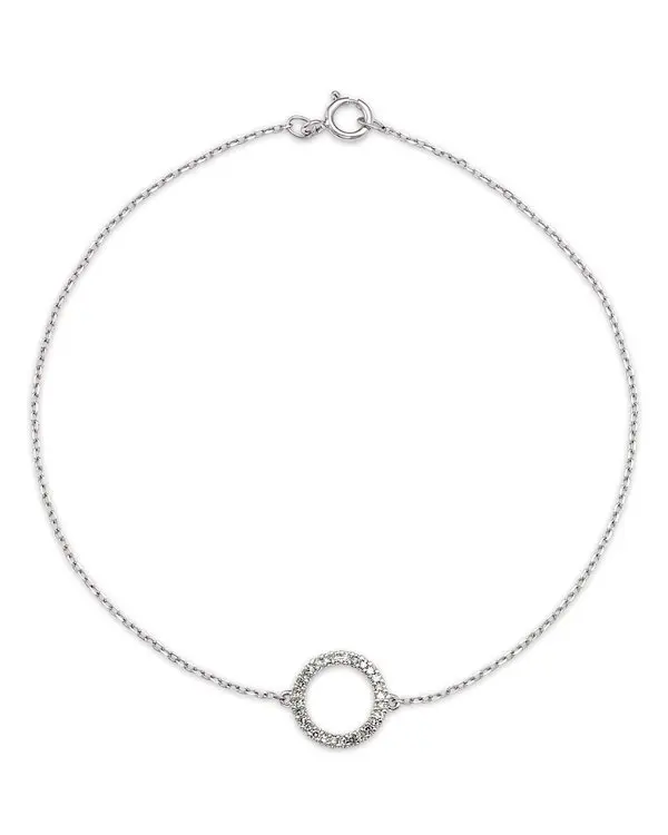 Bloomingdale'S Diamond Circle Bracelet 0.08 Tcw In 14k - White Gold
