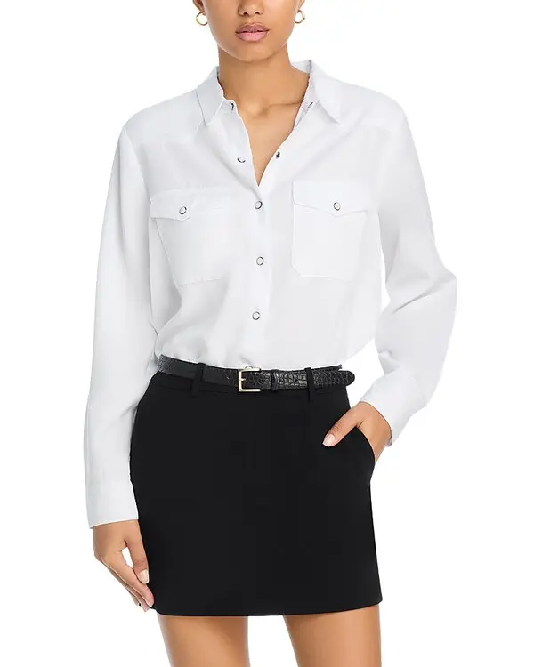 Aqua Western Denim Shirt Exclusive - White