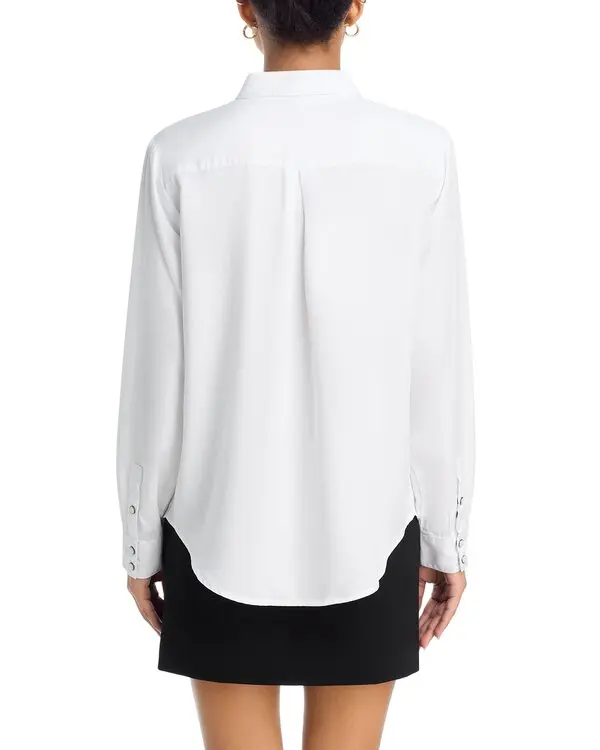 Aqua Western Denim Shirt Exclusive - White