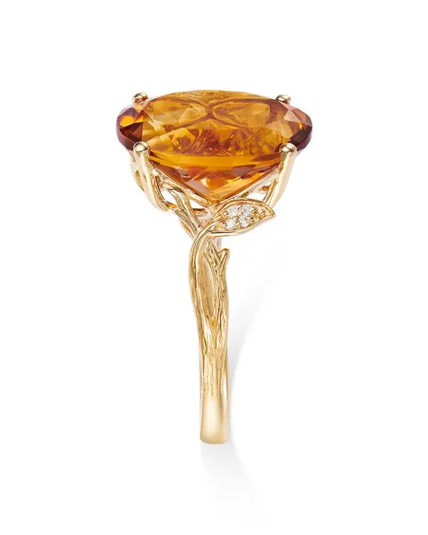 Bloomingdale'S Citrine And Diamond Accent Ring