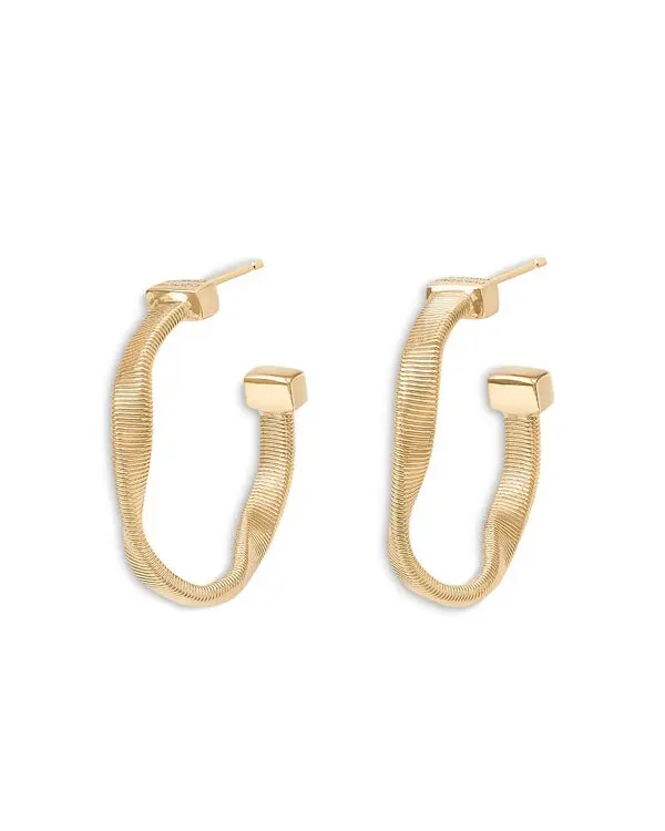 Marco Bicego 18k Yellow Marrakech Wavy Hoop Earrings - Gold