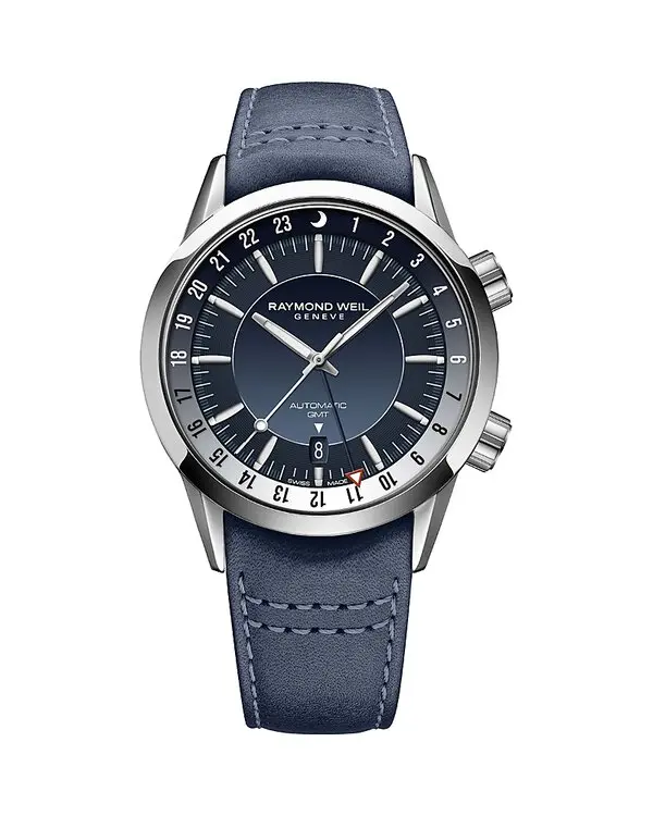 RAYMOND WEIL Freelancer Gmt Strap Watch 40.5mm - Blue