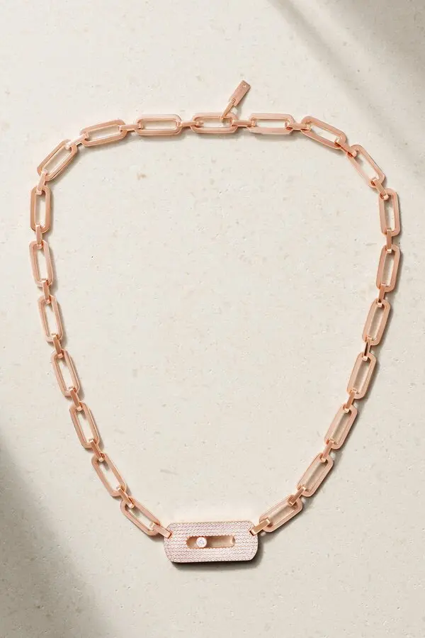 Messika 18kt Rose Diamond Necklace - Gold