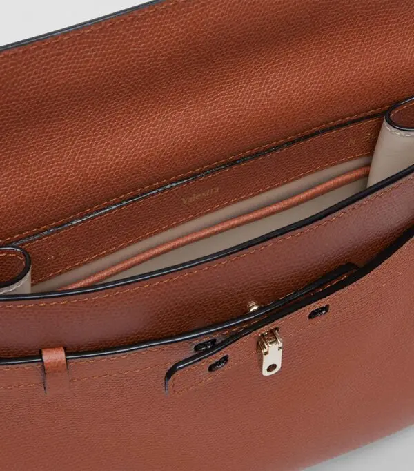 VALEXTRA Leather Brera B-tracollina Cross-body Bag