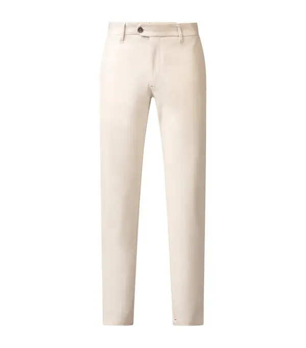 Isaia Stretch-cotton Chinos - White