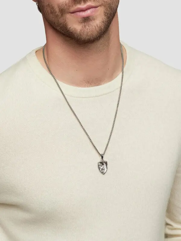 David Yurman St. Michael Amulet In Sterling 26mm