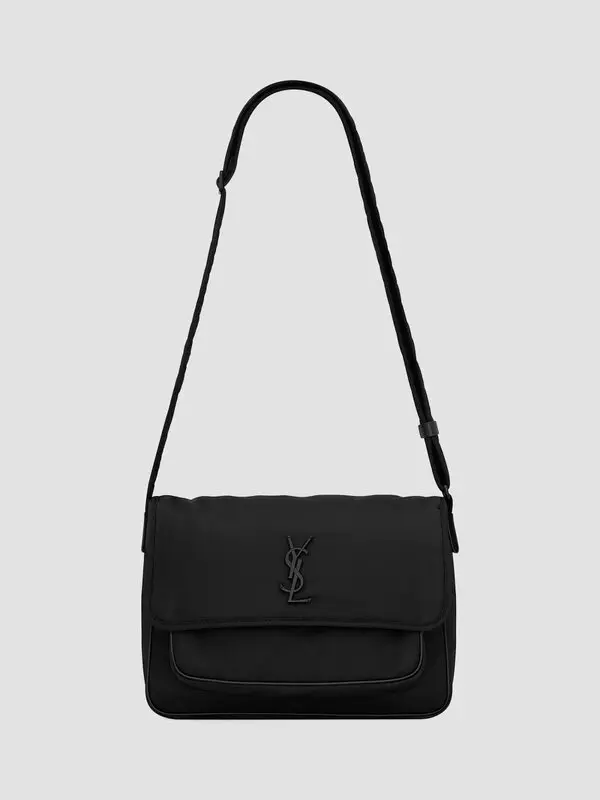 Saint Laurent Niki Messenger Bag In Econyl - Black
