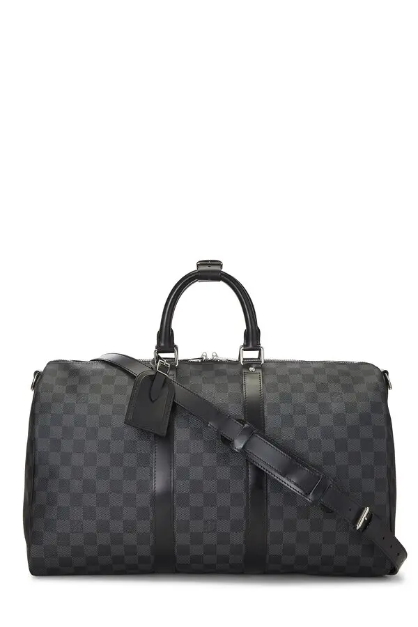 LOUIS VUITTON Damier Graphite Keepall Bandouliere 45 - Grey