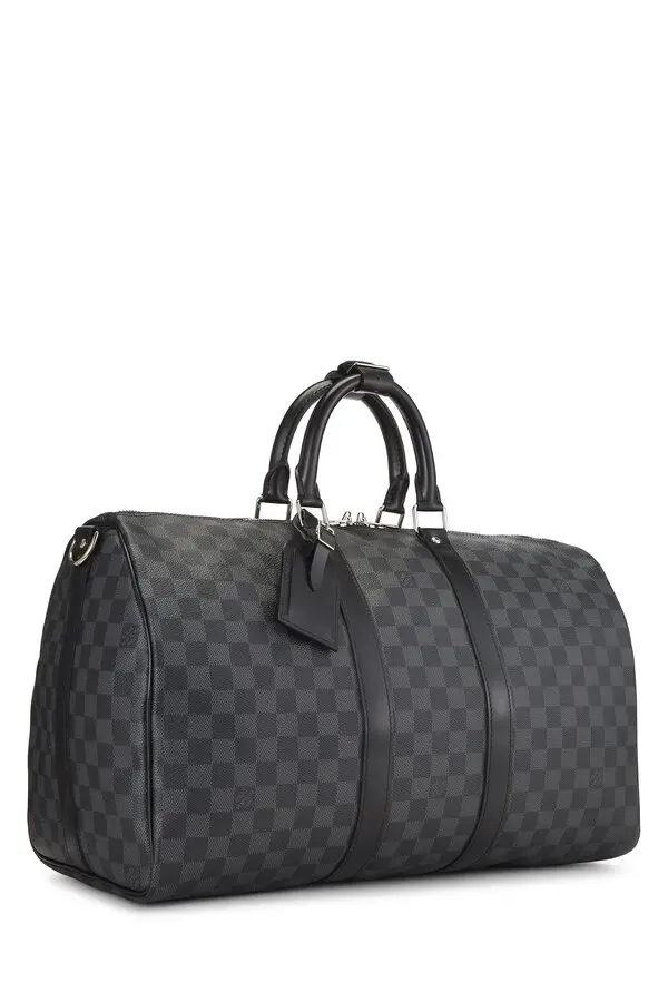 LOUIS VUITTON Damier Graphite Keepall Bandouliere 45 - Grey