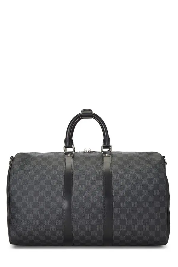 LOUIS VUITTON Damier Graphite Keepall Bandouliere 45 - Grey
