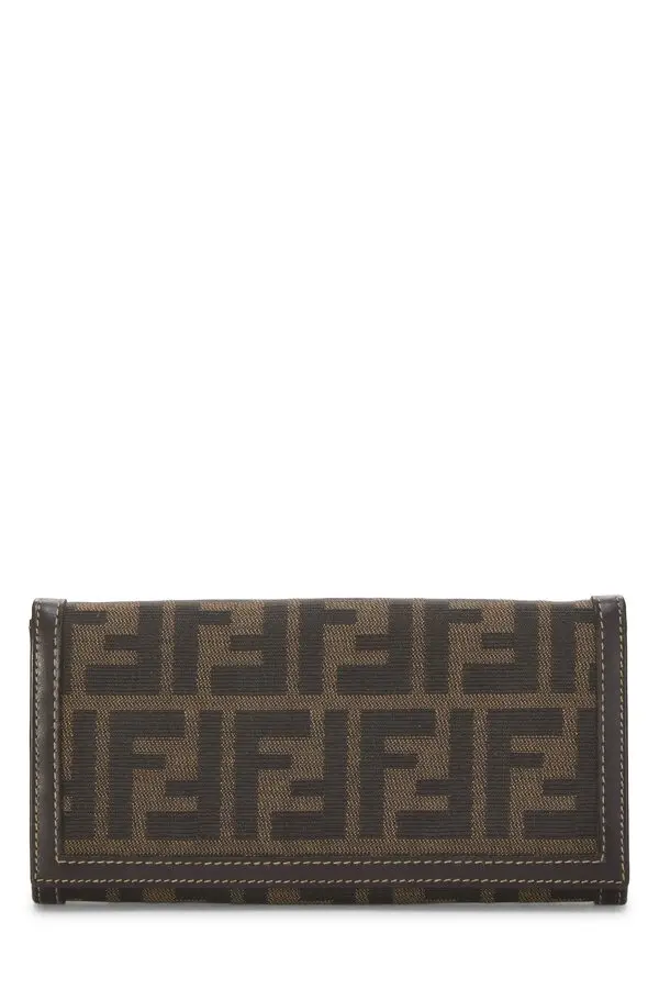 Fendi Zucca Canvas Long Wallet - Brown
