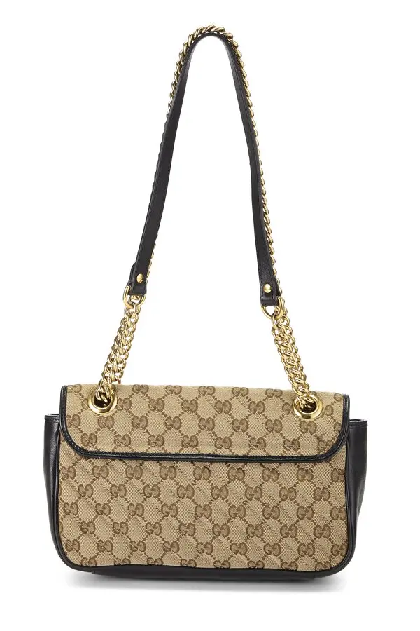 Gucci Original Gg Canvas Marmont Shoulder Bag - Black