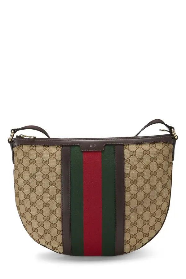 Gucci Original Gg Canvas Web Round Messenger Bag