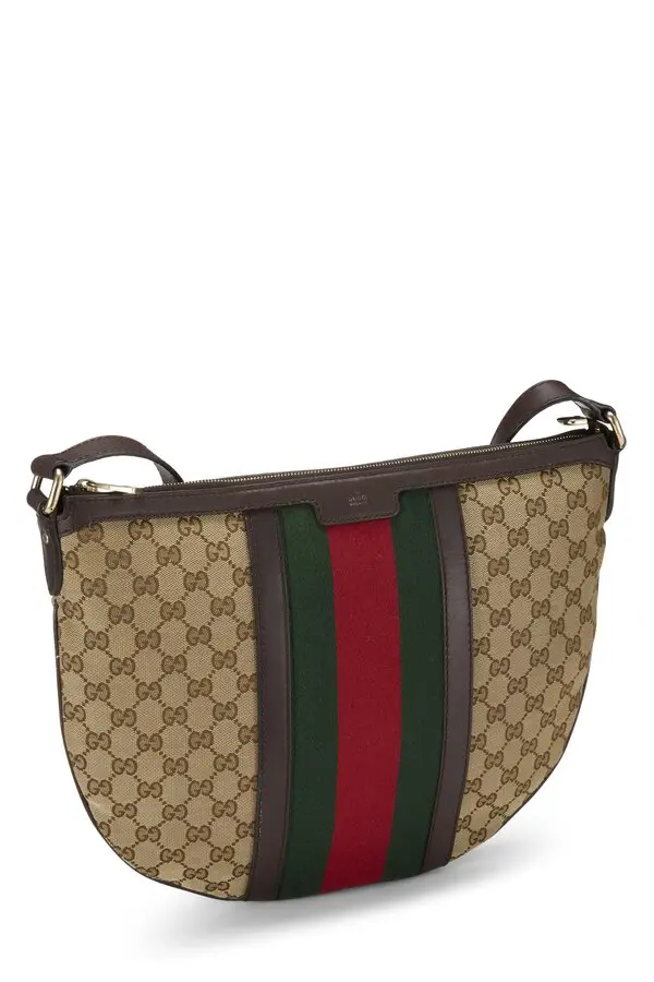 Gucci Original Gg Canvas Web Round Messenger Bag
