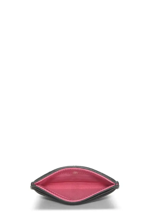 Chanel Quilted Caviar Card Holder - Black