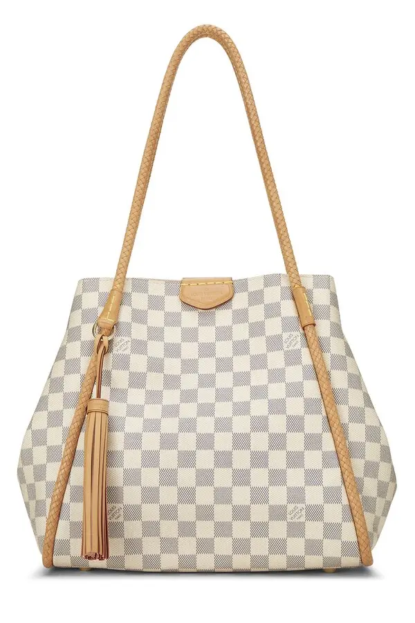 LOUIS VUITTON Damier Azur Propriano Tote - White