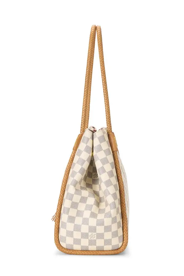 LOUIS VUITTON Damier Azur Propriano Tote - White