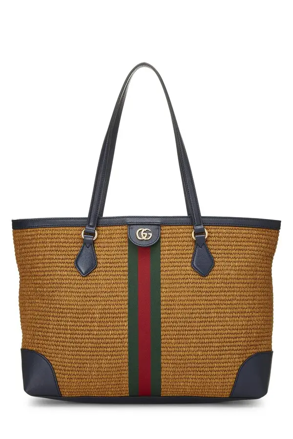 Gucci Straw Ophidia Tote