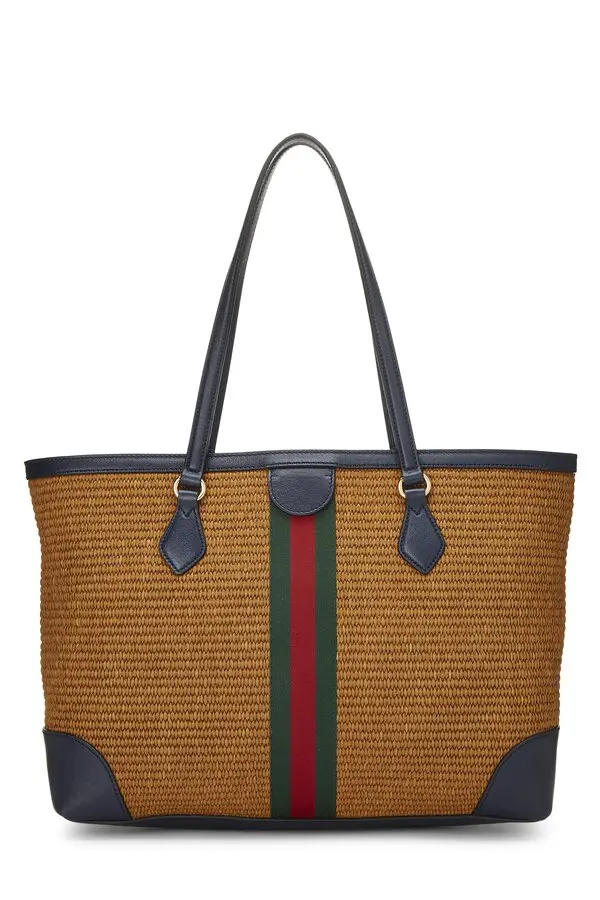 Gucci Straw Ophidia Tote