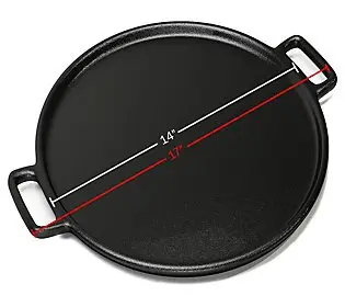 HOME-COMPLETE 14' Cast Iron Pizza Pan