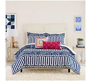 Trina Turk Mesa Maze 3-piece King Duvet Cover S Et - One-color