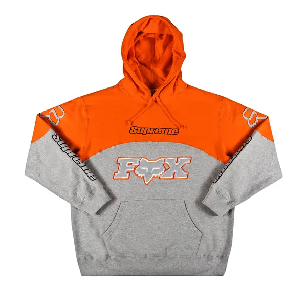 Supreme X Fox Racing Hooded Sweatshirt - Grey