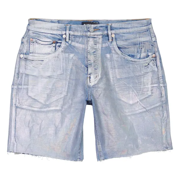 PURPLE BRAND Iridescent Denim Shorts - Grey
