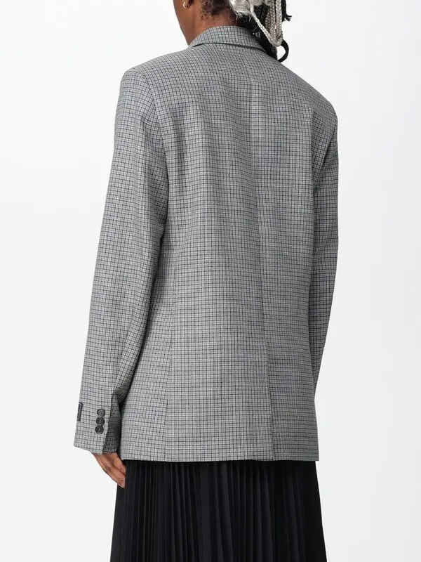 MSGM Check Pattern Wool Blazer