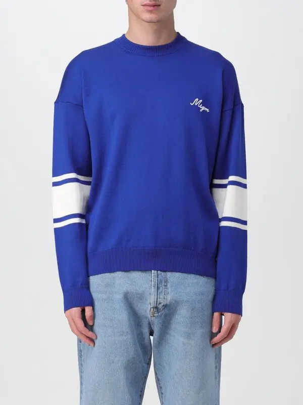 MSGM Sweater In Virgin Wool - Blue