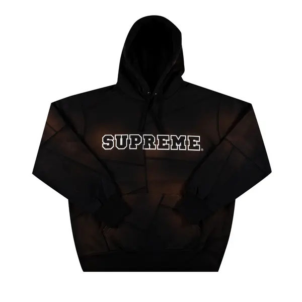 Supreme Patchwork Hooded Sweatshirt - Black