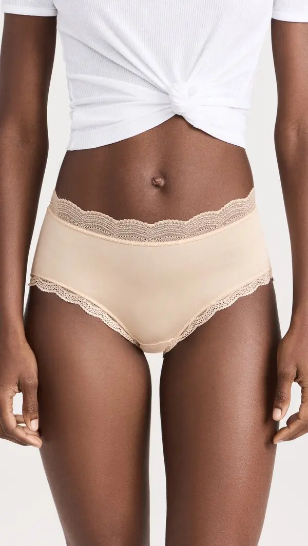 STRIPE & STARE High Rise Knicker 4 Pack - Sand