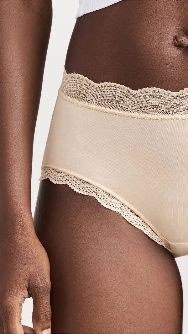 STRIPE & STARE High Rise Knicker 4 Pack - Sand