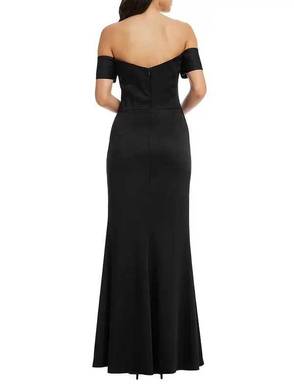Dress The Population Gabrielle Stretch Satin Gown