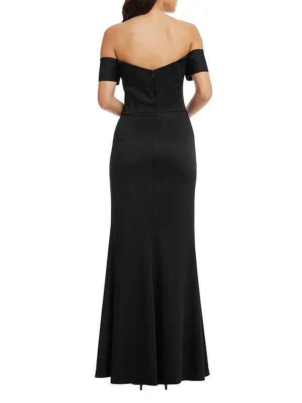 Dress The Population Gabrielle Stretch Satin Gown
