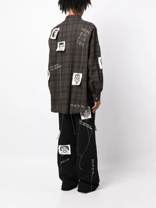 HACULLA. Sick Of It All Plaid-pattern Cotton Shirt