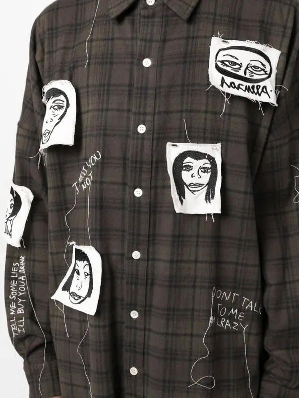 HACULLA. Sick Of It All Plaid-pattern Cotton Shirt