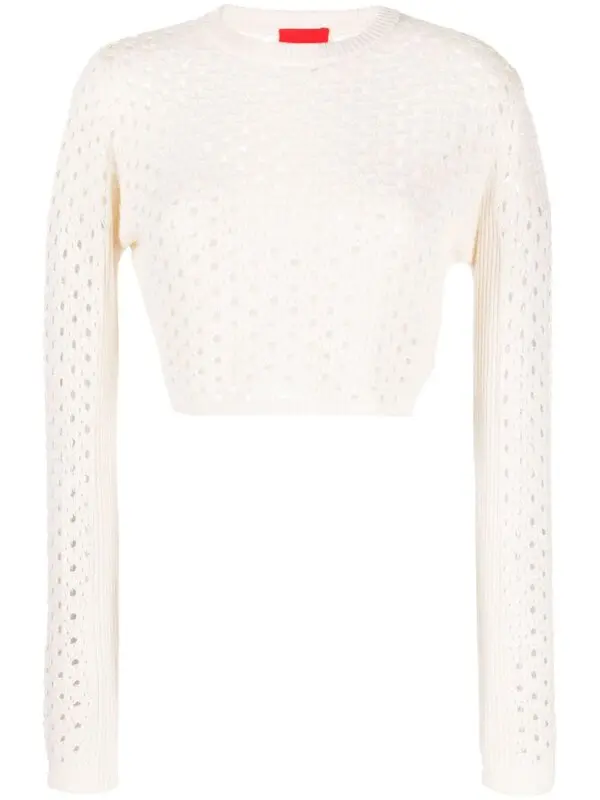 Cashmere In Love Ria Crochet-knit Jumper - White
