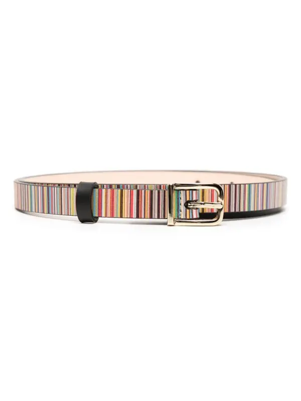 Paul Smith Striped Leather Belt - Multicolour