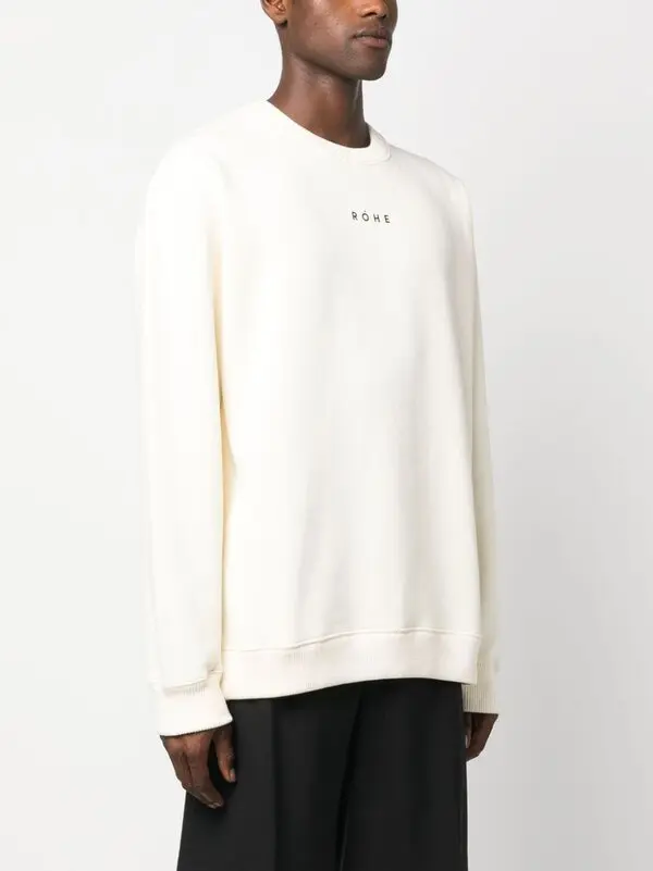 RÓHE Logo-print Long-sleeved Sweatshirt