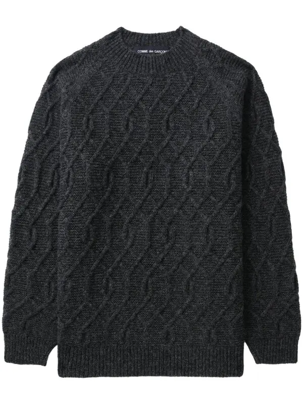 Comme Des Garçons Chunky-knit Crew-neck Jumper