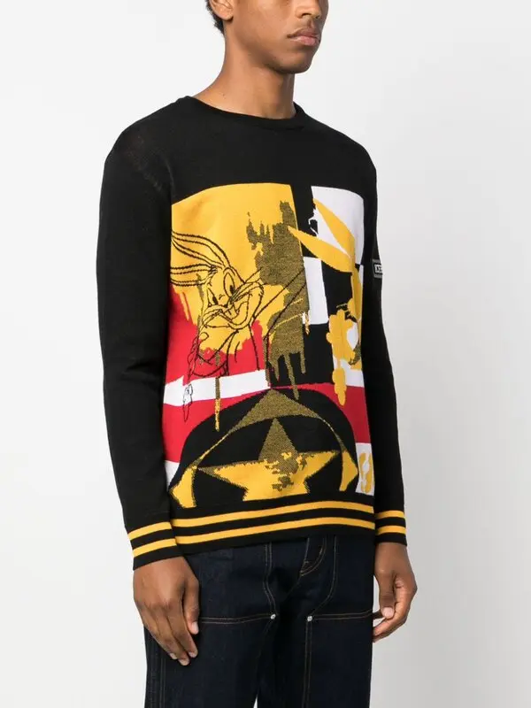 Iceberg Cartoon-print Crew-neck Jumper