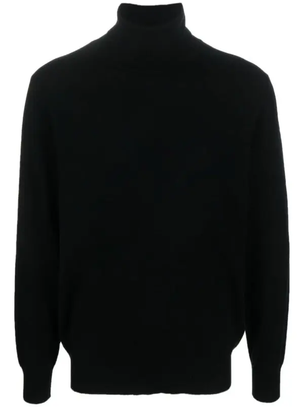 ALLUDE Roll-neck Cashmere Jumper - Black